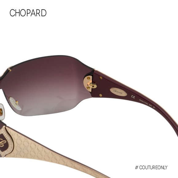 Chopard | Accessories | New Chopard 23k Gold Shield Sunglasses Sch8838fc | Poshmark